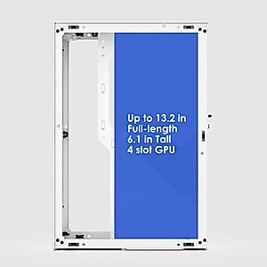 SSUPD Meshlicious Mini-ITX Small Form Factor (SFF) Case - One Tempered Glass Side Panel & One Mesh Side Panel with PCIe 3.0 Riser Cable -Tool-Free and Easy Accessibility (White)