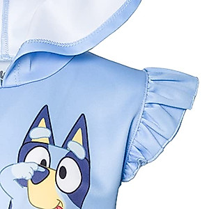 Bluey Big Girls Mesh Cosplay Short Sleeve Dress 12 Blue