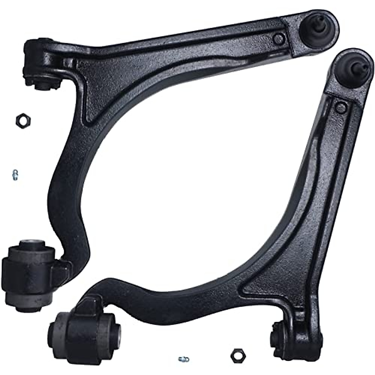 Detroit Axle - Front Lower Control Arms w/Ball Joints, Inner Outer Tie Rods, Front Sway Bar Links Replacement for 2004-2008 Pacifica - 8pc Set