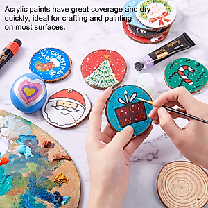 82 Pack Acrylic Paint Set, Shuttle Art 66 Colors Acrylic Paint with 10 Brushes, 22ml/0.74oz Tubes, Vibrant Colors, Artist Painting Supplies for Kids, Adults Painting & Crafting on Canvas, Wood Ceramic