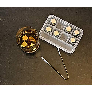 Set of 8 Whiskey Stones, Diamond Shaped Reusable Ice Cubes, Gifts for Christmas Stocking Stuffers, for Men Dad, Unique Ideas for Birthday for Boyfriend Him Cool Gadgets for Husband Grandpa Brother