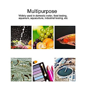 Digital Water Quality PH Meter, 0.01pH Accuracy Multipurpose PH Tester LED Display Value Lock for Aquarium for Aquaculture