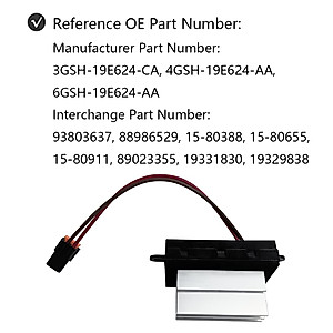Blower Motor Resistor Heater Blower Motor Fan for 2003-2007 Hummer H2 Replace 19331830 19329838 89023355 93803637 88986529 15-80388 15-80655 15-80911 19331830 3GSH-19E624-CA 4GSH-19E624-AA