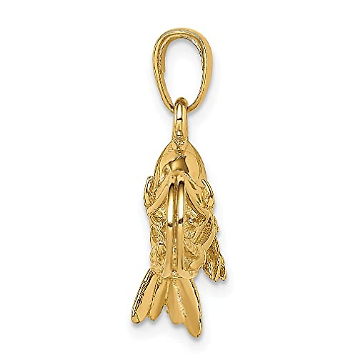 IceCarats 14K Yellow Gold Shrimp Necklace Charm Pendant Only