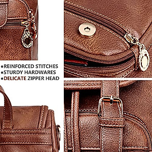 Women Mini Backpack Purse Small Cute Retro Leather Daypacks Convertible Casual Shoulder Bag