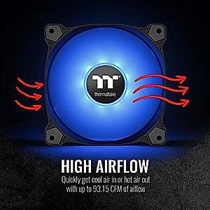 Thermaltake 140mm Pure A14 PWN Case Fan (Single Pack)-Blue CL-F110-PL14BU-B