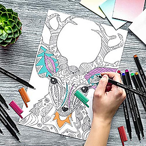 MyLifeUNIT Fineliner Pens, Fine Point Colored Pens for Drawing Journaling and Note-Taking, Planner Pen 22 Assorted Colors