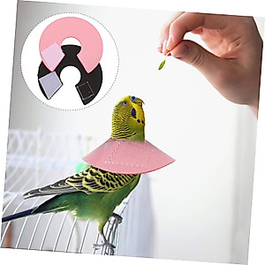 POPETPOP Puppy Chicken Cone 2Pcs Pet Recovery Collar Mini Elizabeth Circle Parrot Adjustable Neck Cone for Small Animals Rabbits Birds Guinea Pigs Hamster Hedgehog Elizabethan Collar Puppy Collars