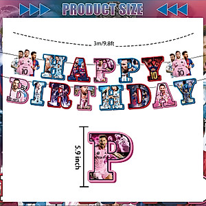 Birthday Decorations Kit, 36pcs Party Decorations includes Banner, Backdrop, Balloons, Cupcake Toppers, Tablecloth, for Birthday Party Decoration Party Supplies