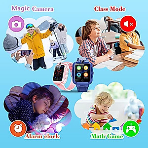 DDIOYIUR Kids Smart Watch, 4G GPS Tracker Child Phone Smartwatch with WiFi, SMS, Call, Voice Video Chat, Bluetooth, Alarm, Pedometer, Wrist Watch Suitable for 4-16 Boys Girls Birthday Gifts.