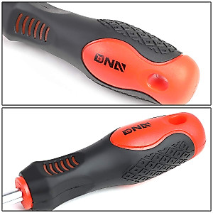 DNA Motoring TOOLS-00079 10 PCs Chromoly Steel Non-Slip Handle Grip Flat/Cross Screwdriver Set Tool Set