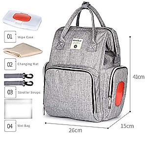 UARERISE Diaper Bag Backpack,Maternity Nappy Bag, Mummy Travel Back Pack,Large capacity Baby Care Bag