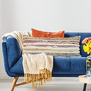 LR Home Callie Pillow, 1 Count (Pack of 1), Multi/Natural