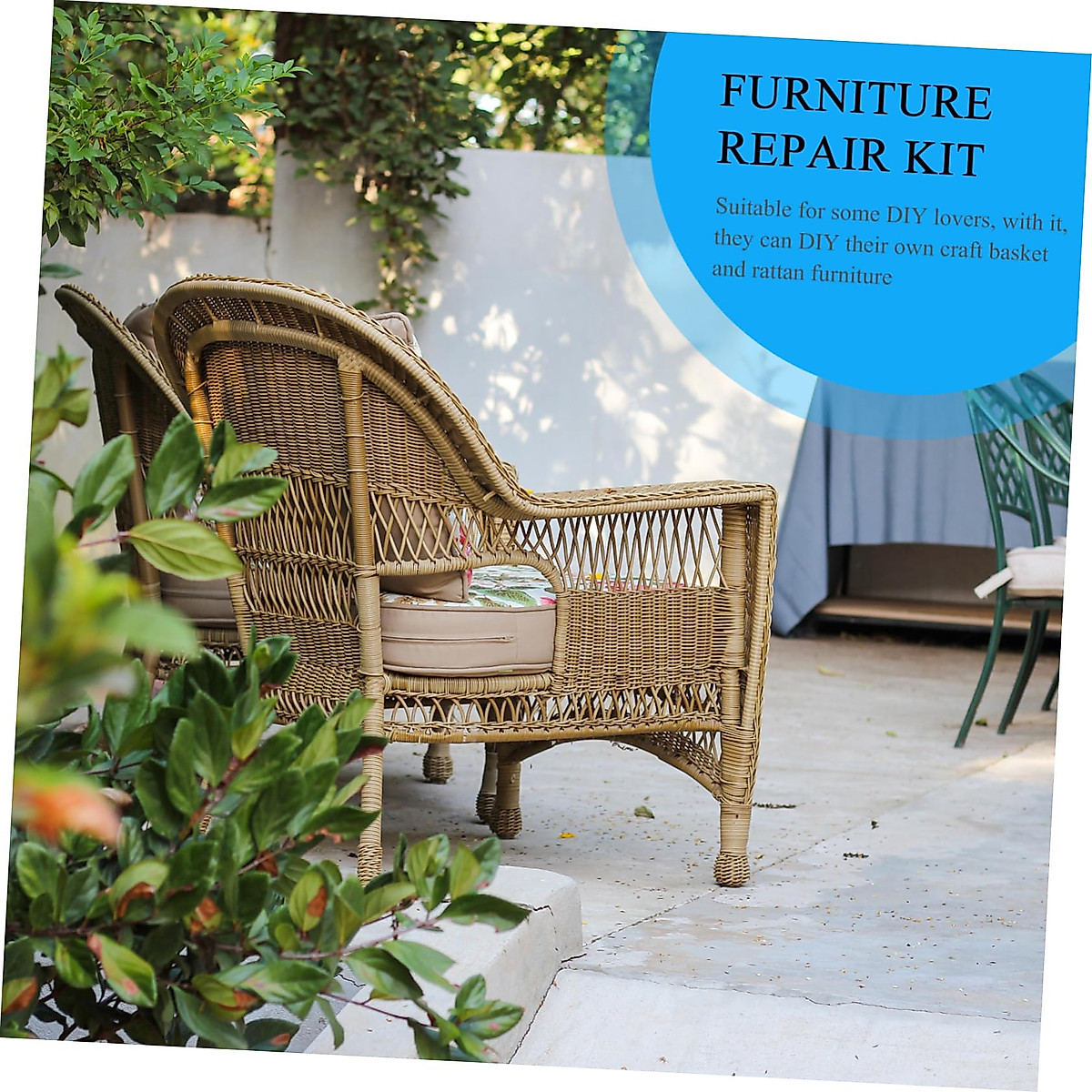 IFANLANDOR 1 Roll Wicker Crafts Natural Wicker Repair kit Round Baskets Sugar Cane Chair Garden Chair Hollow or