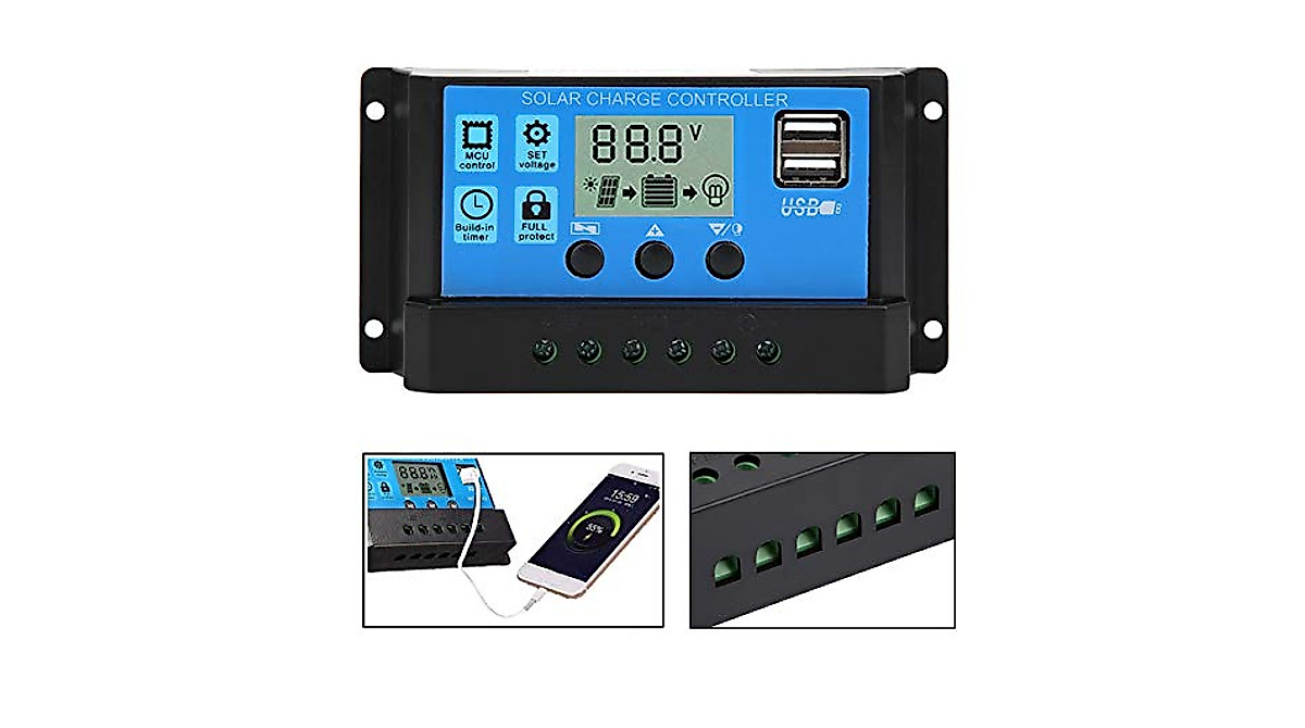 40A Solar Charge Controller with Dual USB Output