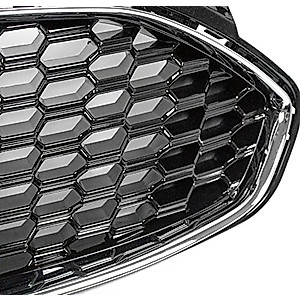 ZMAUTOPARTS Honeycomb Mesh Style Upper Hood Grille Grill Gloss Black For 2013-2016 Ford Fusion