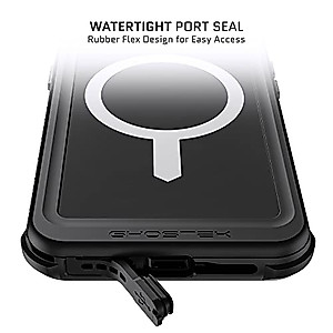Ghostek NAUTICAL iPhone 13 mini Case Waterproof with Screen Protector, Belt Clip Holster, and MagSafe Magnet Built-in Protective Full Body Cover Designed for 2021 Apple iPhone13mini (5.4 inch) (Black)