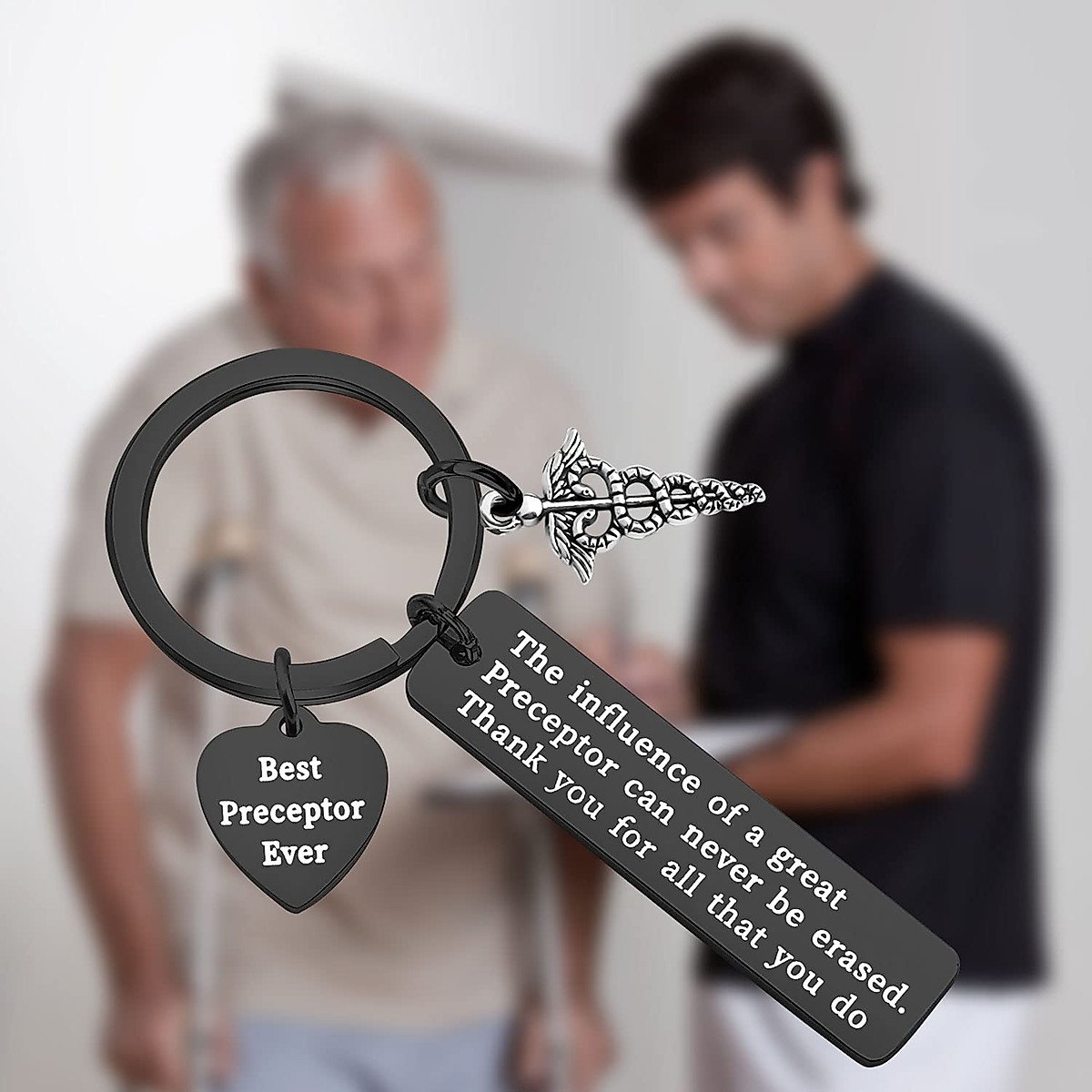 ENSIANTH Preceptor Gift Preceptor Keychain Nurse Preceptor Gift Teacher Preceptor Gift Best Preceptor Ever Gift (Preceptor Keychain BLK)