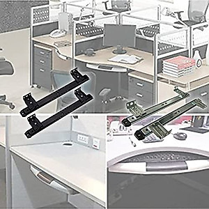 Drawer Slides 14inch Heavy Duty Metal Ball Bearing Slides Rails - for Under Table Keyboard Shelf Runners, Keyboard Tray Guides, Cabinet Furniture Slides, Drawer Repair Kit (Color : Black, Size : 350