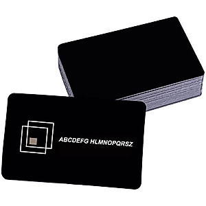 MS WGO 100pcs Laser Engraved Metal Business Cards Blanks 3.4x2.1in Thicknes (0.45mm)
