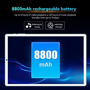 GLOGLOW HD Tablet, 10.1 Inch IPS Office Tablet US Plug 100‑240V 2 Card Slots for Travel (Green)