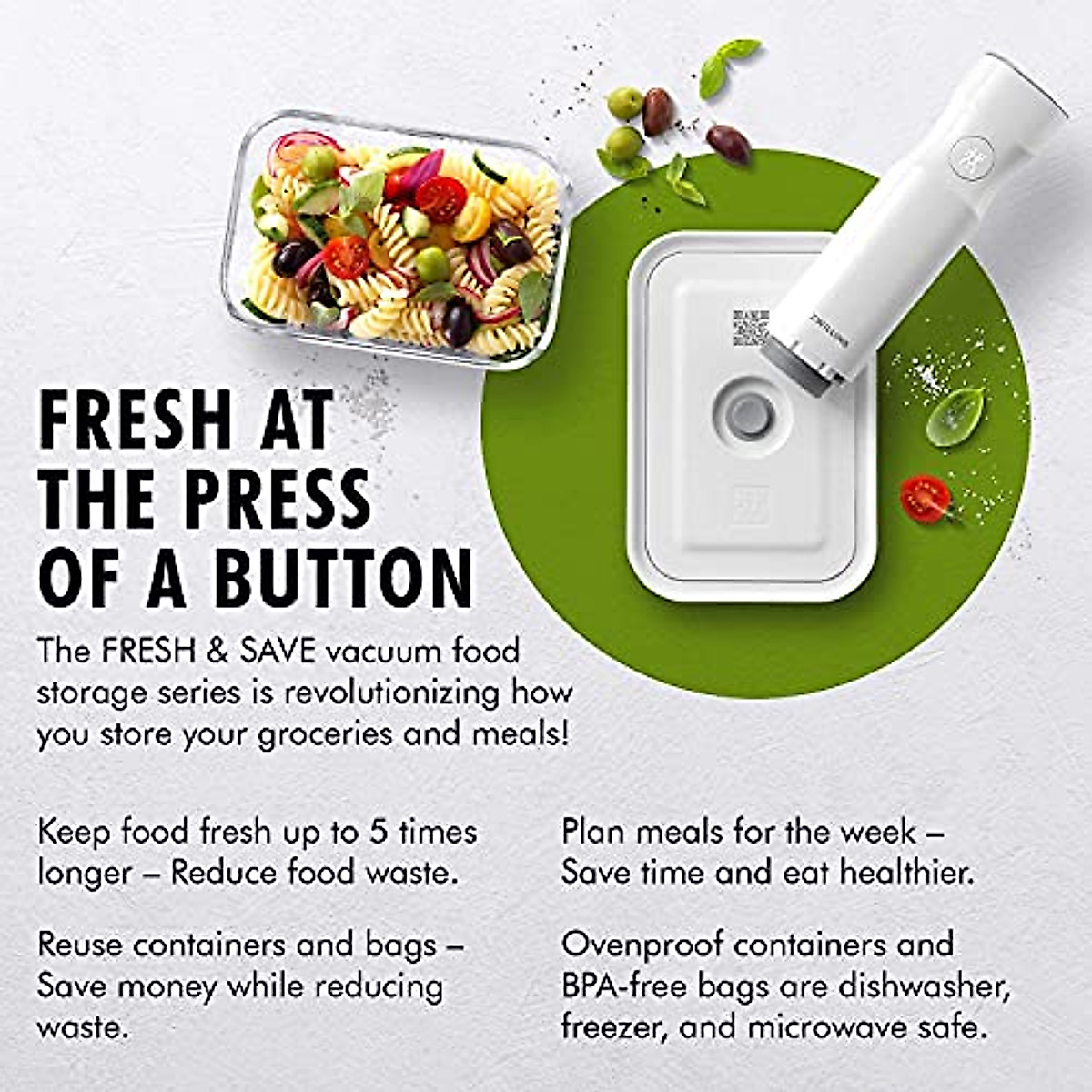 ZWILLING Fresh & Save Handheld Vacuum Sealer Machine for Easy Storage