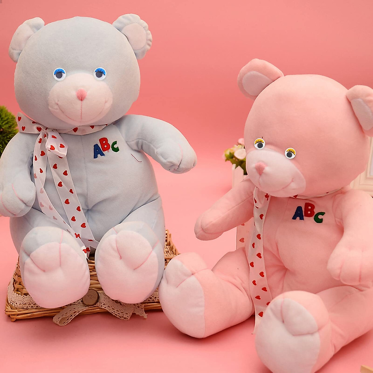 HOMSFOU 600pcs Googly Wiggle Eyes, Self-Adhesive Wobbly Eyes with Multi Colors and Sizes for DIY Craft