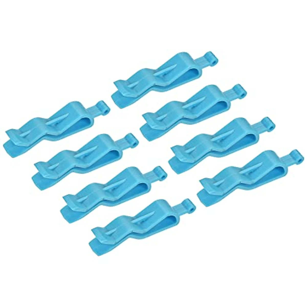 MECCANIXITY Garbage Bin Clip, Kitchen Trash Can Bag Clips Waste Basket Garbage Bin Clamp Bag Clip Blue, Pack of 12