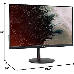 Acer Nitro XV272U Vbmiiprx 27" Zero-Frame WQHD 2560 x 1440 Gaming Monitor | AMD FreeSync Premium Agile-Splendor IPS Overclock to 170Hz Up 0.5ms 95% DCI-P3 1 Display Port & 2 HDMI 2.0