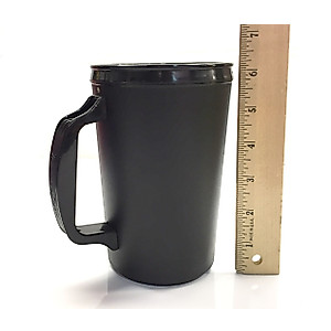 GAMA Electronics 20 oz ThermoServ Foam Insulated Coffee Mug Black/Green Two Pack