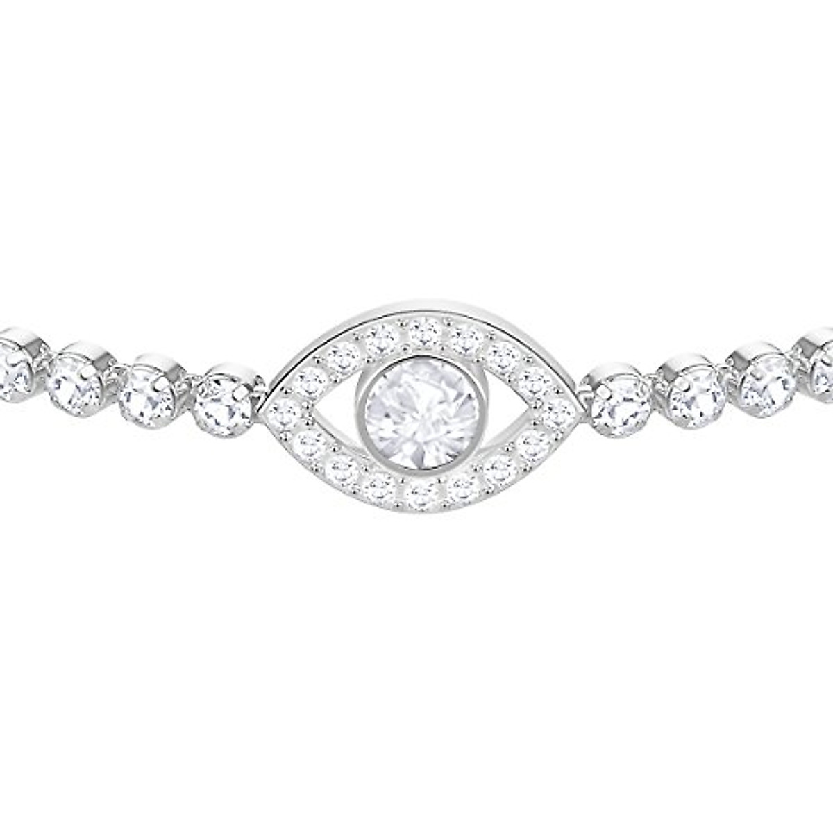 Swarovski Rhodium Plated Evil Eye Bracelet