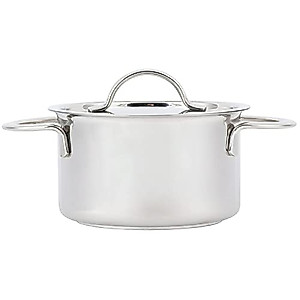G.E.T. 4-80555 Stainless Steel Stainless Steel Mini Stock Pot with Lid Stainless Steel Specialty Servingware Collection