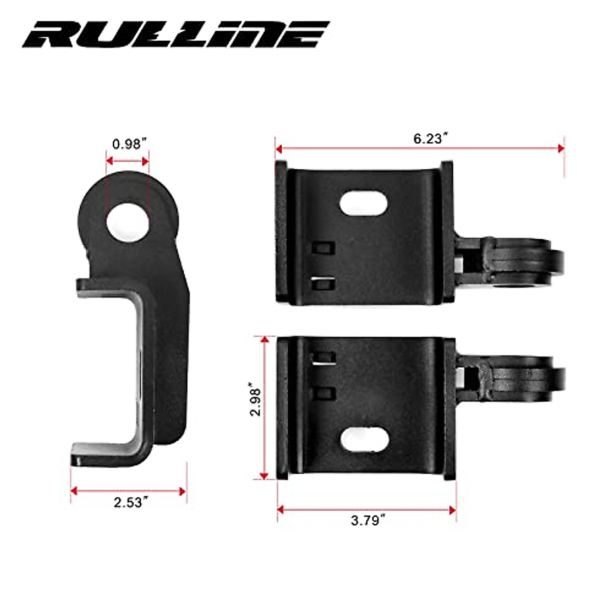 RULLINE 2Pcs Hook Bracket Front Tow Hook D Ring Mounting Bracket Compatible with Toyota Tacoma 2009-2021 Replace 88711