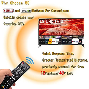 Universal Remote Control for LG Smart TV Remote Control Compatible with All LG Smart TV LCD LED 3D AKB75375604 AKB75095307 AKB75675304 AKB74915305