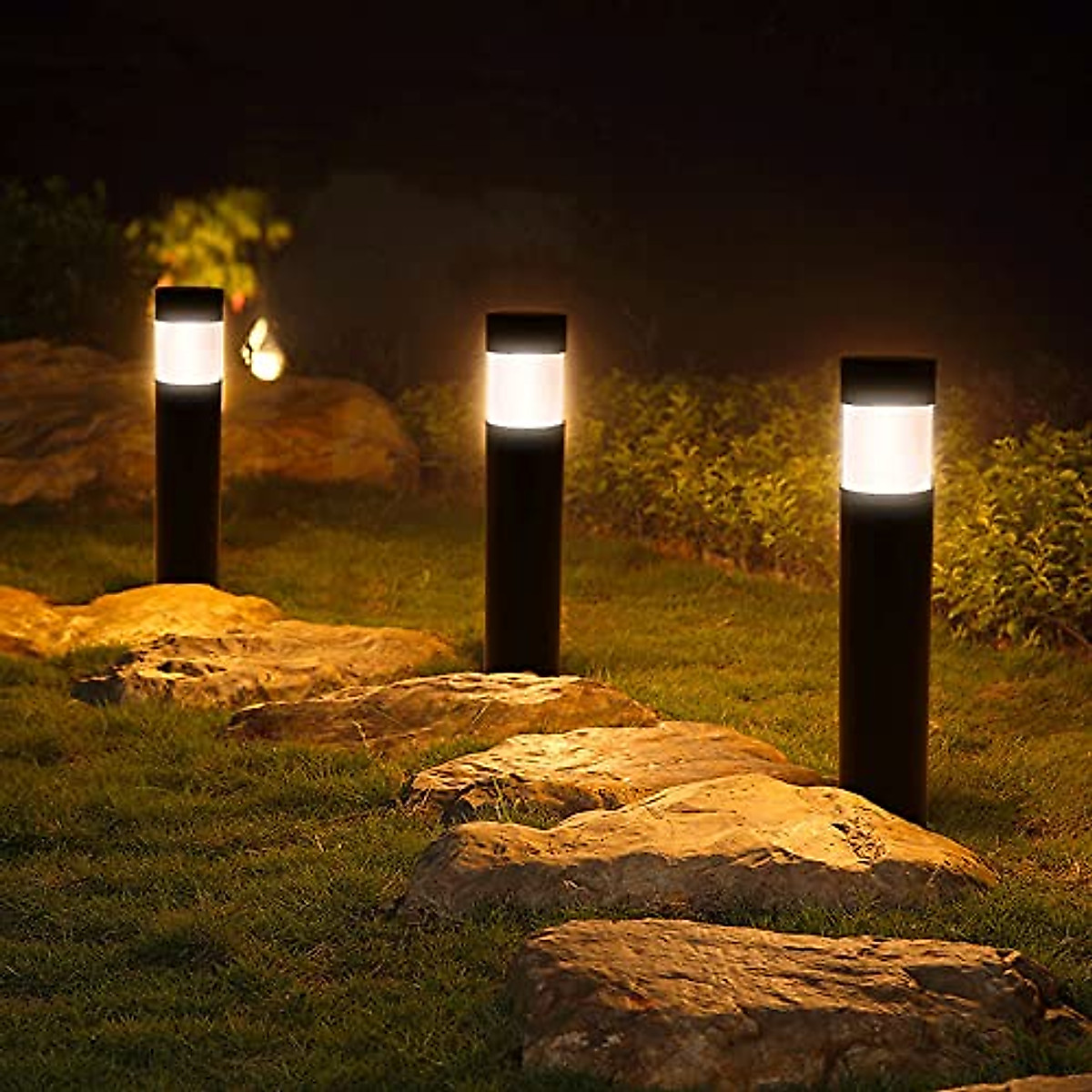 XADMIN Outdoor Black Cylindrical LED Post Light Modern Minimalist Post Cap Light Waterproof Door Post Light 1 Light Fence Garden Landscape Lawn Outside Post Light