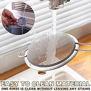 UrDee Stainless Steel Kitchen Metal Food Strainers Effective Cone Shaped Cocktail Strainer For Cocktails, Tea Herbs, Coffee & Drinks - Sieve Fine Mesh Stainless Steel for Rice, Quinoa, Pasta, Fruit