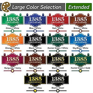 Hanging Address Sign, House Address Plaque, Indoor/Outdoor Use, 8x13 Inch, 22 Colors, Reflective Option, USA Made by My Sign Center (Florence)