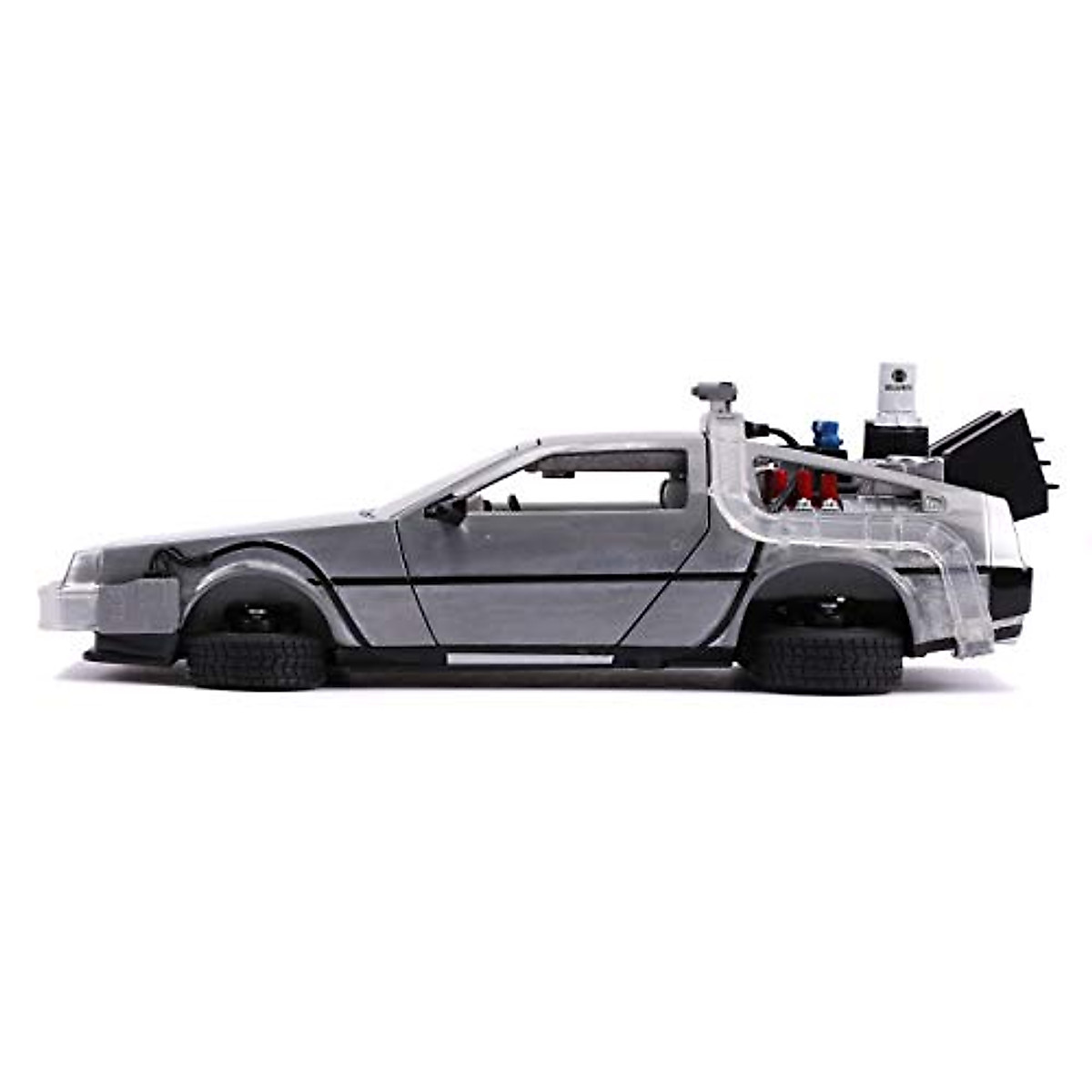 Jada 1:24 Diecast Back to The Future 2 Time Machine with Lights,Silver