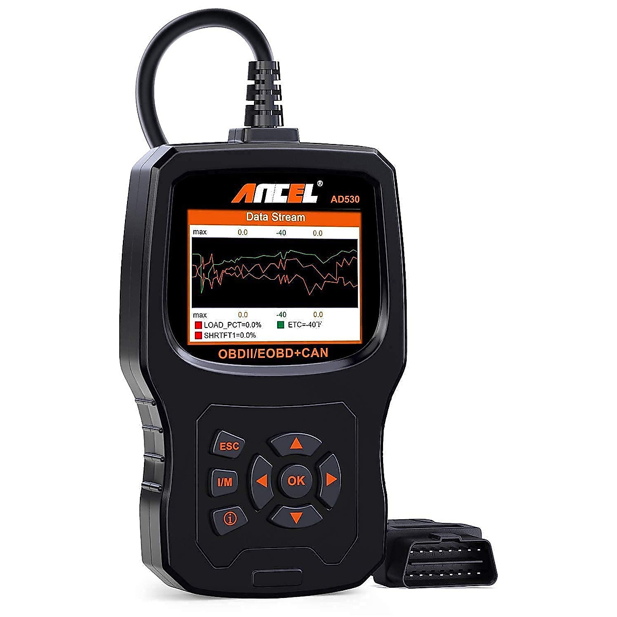 ANCEL AD530 Vehicle OBD2 Scanner with ANCEL Protective Case Storage Bag