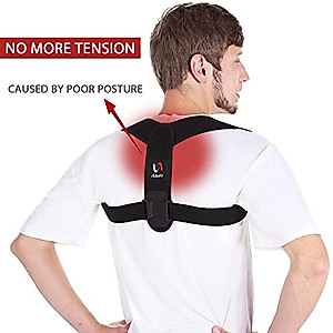 Schiara Posture Corrector for Men and Women, Comfortable Upper and Back Brace, Adjustable Back Straightener Support for Back, Shoulder and Neck