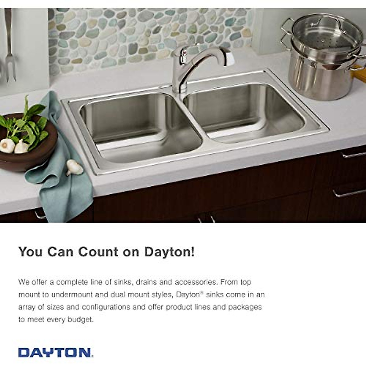 Elkay D117211 Dayton Single Bowl Drop-in Stainless Steel Bar Sink 17 x 21