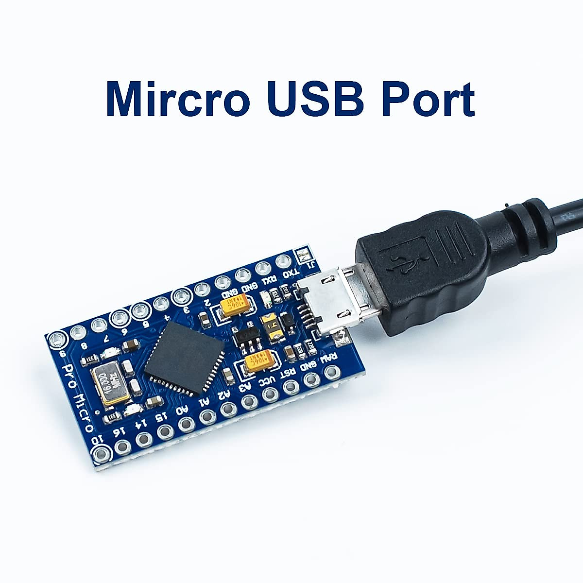 Hosyond 3pcs Pro Micro ATmega32U4 for Leonardo 5V 16MHz Development Board Micro-Controller Compatible with Arduino IDE