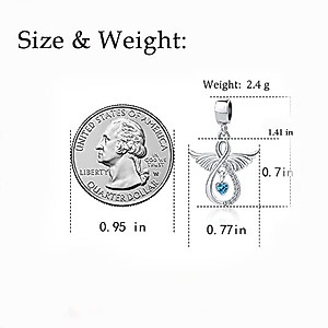 OutstandLong Angel Wings Infinity Blue Heart Crystal Women Beads Charms for Charm Bracelets Jewelry