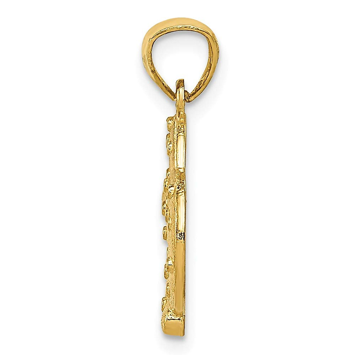 Solid 14k Yellow Gold Pretzel Pendant Charm - 21mm x 15mm