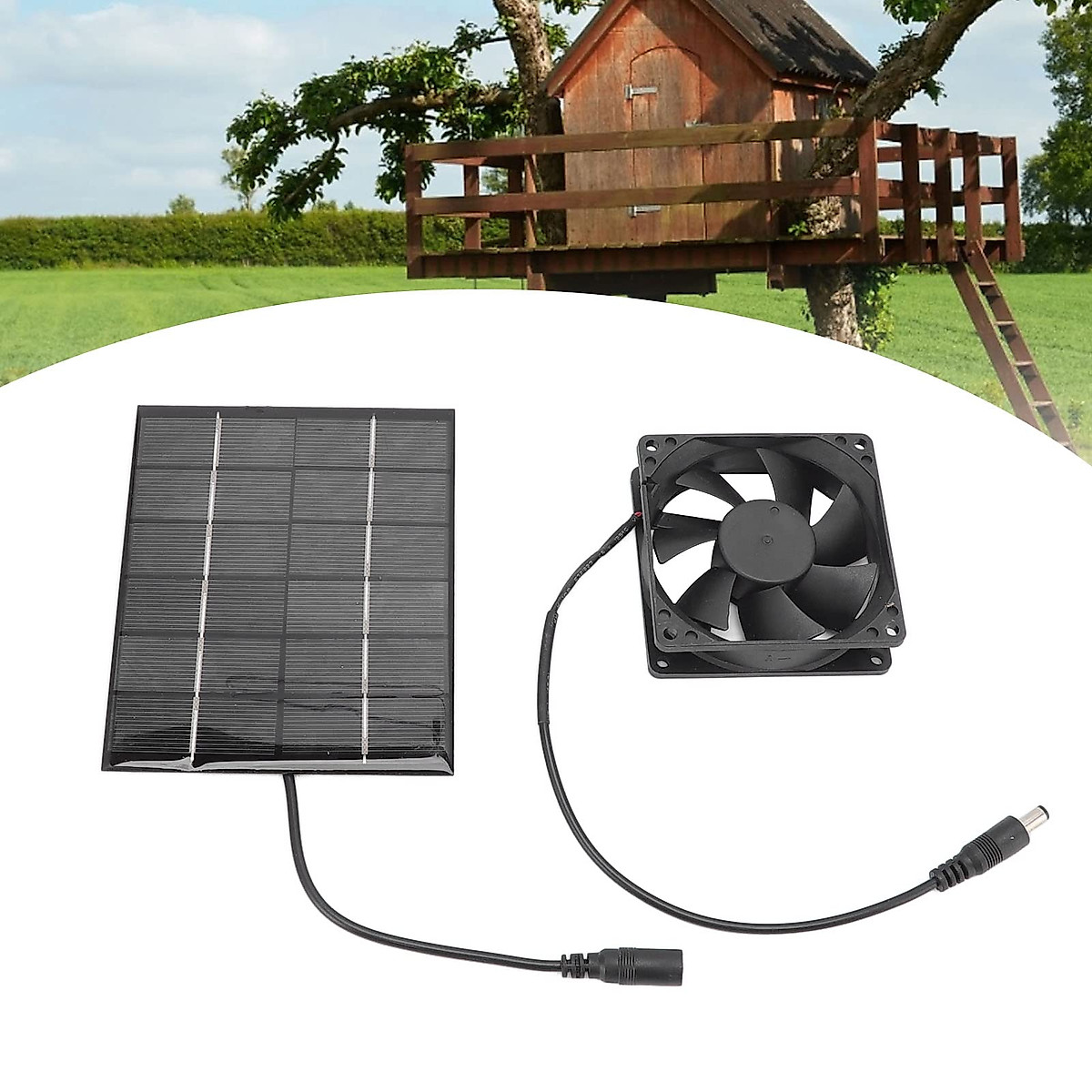 ZLXHDL Solar Powered Fan, solar fans for outside For Dog Chicken House Greenhouse Rv Roof Quietly Cools And Ventilates