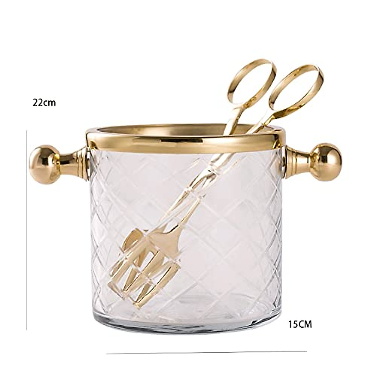 TULSIE Ice Bucket Handmade Brass glass ice bucket with ice clip dining table cooler wine wine rack ice bucket champagne can cooler