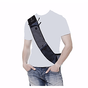 Paqlite CrossTab - TABLET Hands-Free Ultra-Light Personal Pack Carryall CrossBody Shoulder bag - Navy Blue - X-Large