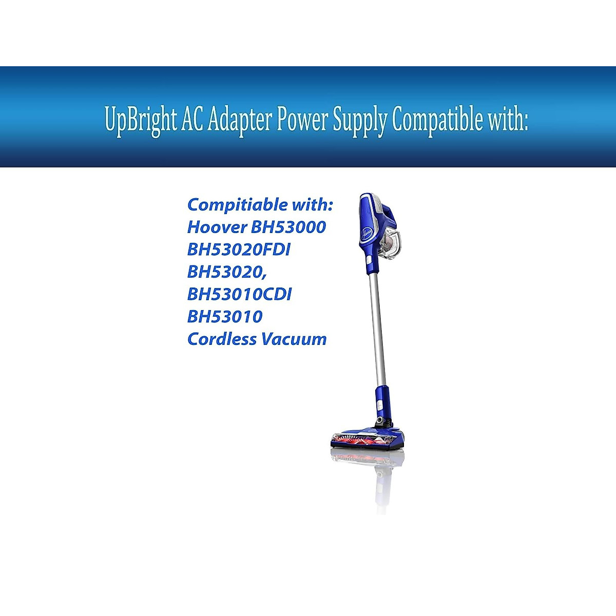 UpBright 26.5V AC Adapter Compatible with Hoover BH53020 BH53000 BH53010 Cordless Vacuum Cleaner Impulse 440010414 HF24W265075US CF24.0 24V DC ZD24W265075US E-TEK 750mA Power Supply Battery Charger