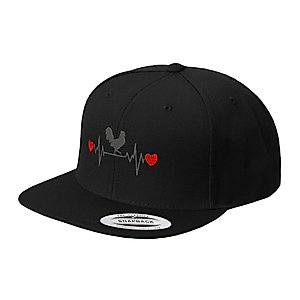 Snapback Baseball Hat Rooster Lifeline B Embroidery Acrylic Cap Snaps Black One Size