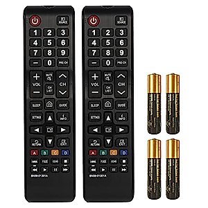2 Packs BN59-01301A Remote Control for Samsung UA43NU7090 UN55NU7100 UN58NU7100 Smart 4K Ultra HDTV LED LCD 3D TVs, for BN59-01199F BN59-01289A Remote Controller Replacement with Batteries